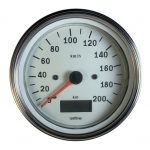 White Speedometer Black Bezel